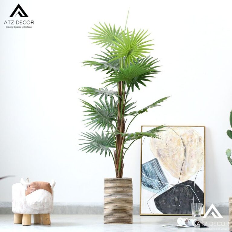 Cây cọ cảnh giả nhiều kích thước trang trí hiện đại