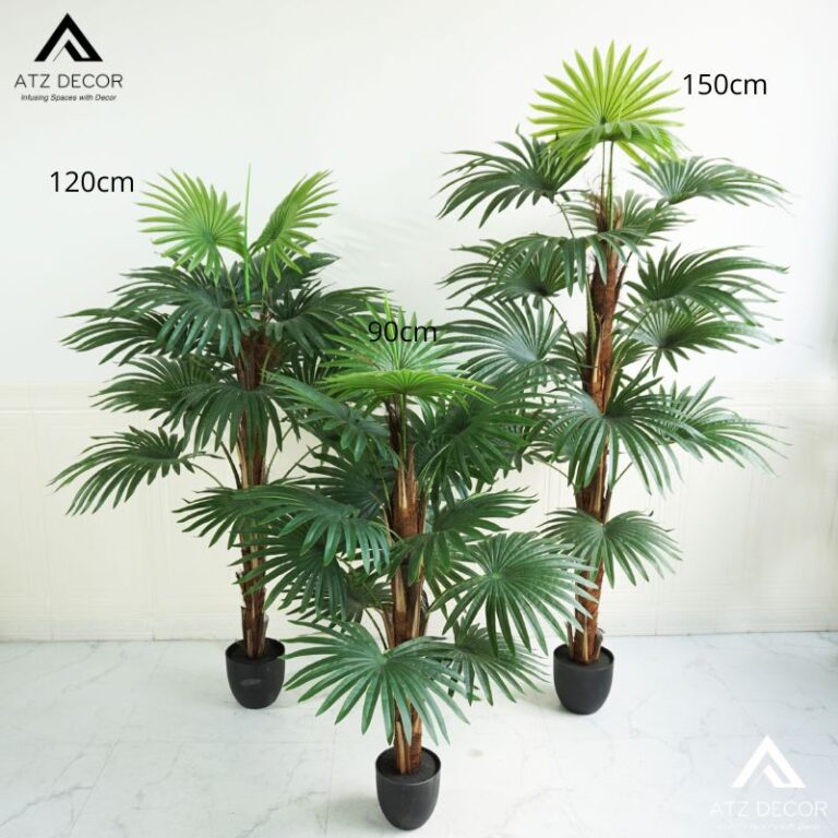 Cây cọ cảnh giả nhiều kích thước trang trí hiện đại